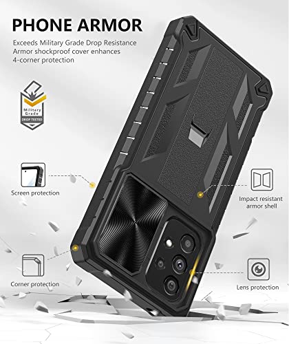 SOiOS for Samsung Galaxy A53 5G Case: Military Grade Drop Proof Protection Cover with Kickstand | Matte Textured Rugged Shockproof TPU | Protective Cell Phone Case for Galaxy A53 5G Phone