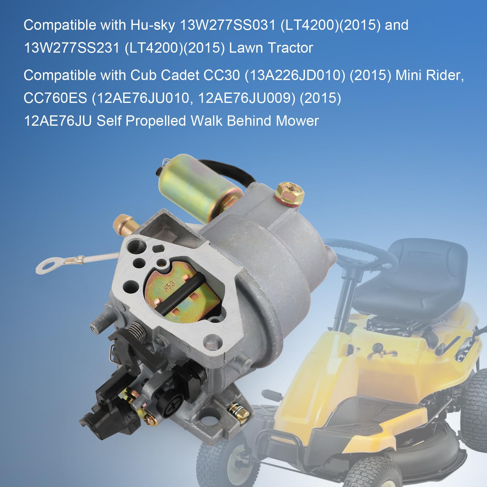 RADHLBNIU 951-05149 Carburetor Replacement For Hu-sky LT4200, Cub Cadet CC760ES CC30, Craftsman T1000 T1200 R1000 Lawn Mower, Include Air Filter, Spark plug etc parts, Replace 95105149