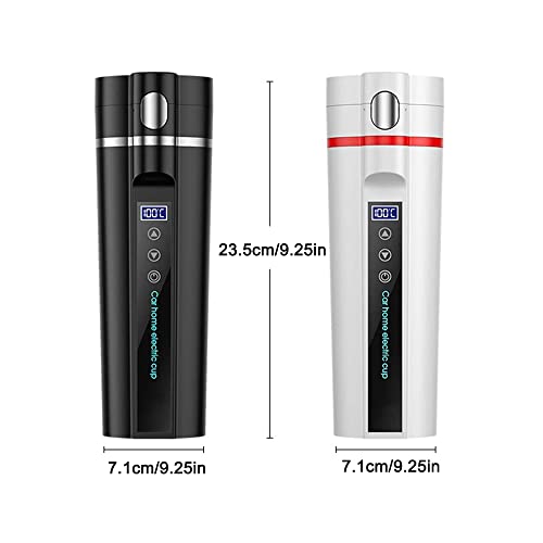 TOTMOX Car Heating Cup, Intelligent Temperature Control LCD Digital Display 450ml/15oz, Insulated Travel Coffee Mug Double Wall Vacuum Insulated Tumbler for Coffee, Tea & Drinks