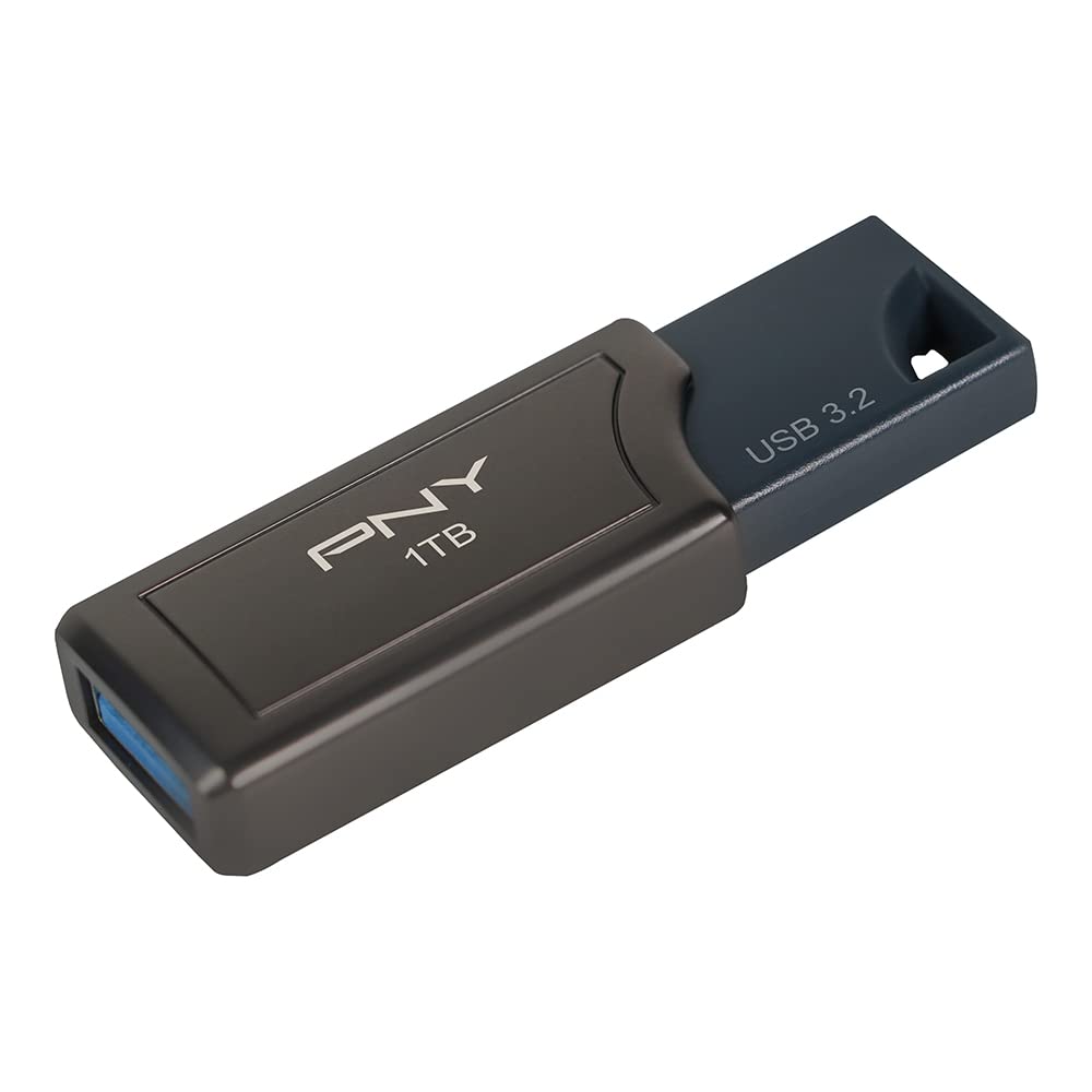 PNY P-FD1TBPROV2-GE 1TB PRO Elite V2 USB 3.2 Gen 2 Flash Drive – 600MB/s, Gunmetal
