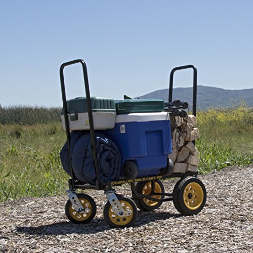 Rock-N-Roller R12RT (All Terrain) 8-in-1 Folding Multi-Cart/Hand Truck/Dolly/Platform Cart/34" to 52" Telescoping Frame/500 lbs. Load Capacity, Black