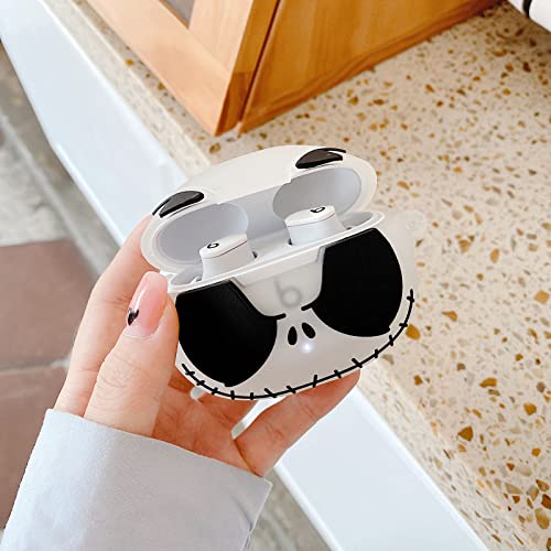TOU-BEGUIN Fun Case Compatible with Beats Studio Buds, Creative Skull Design Soft Silicone Shockproof Full Body Protective Skin Cover, Kids Boys Girls Creative Earphone Protector