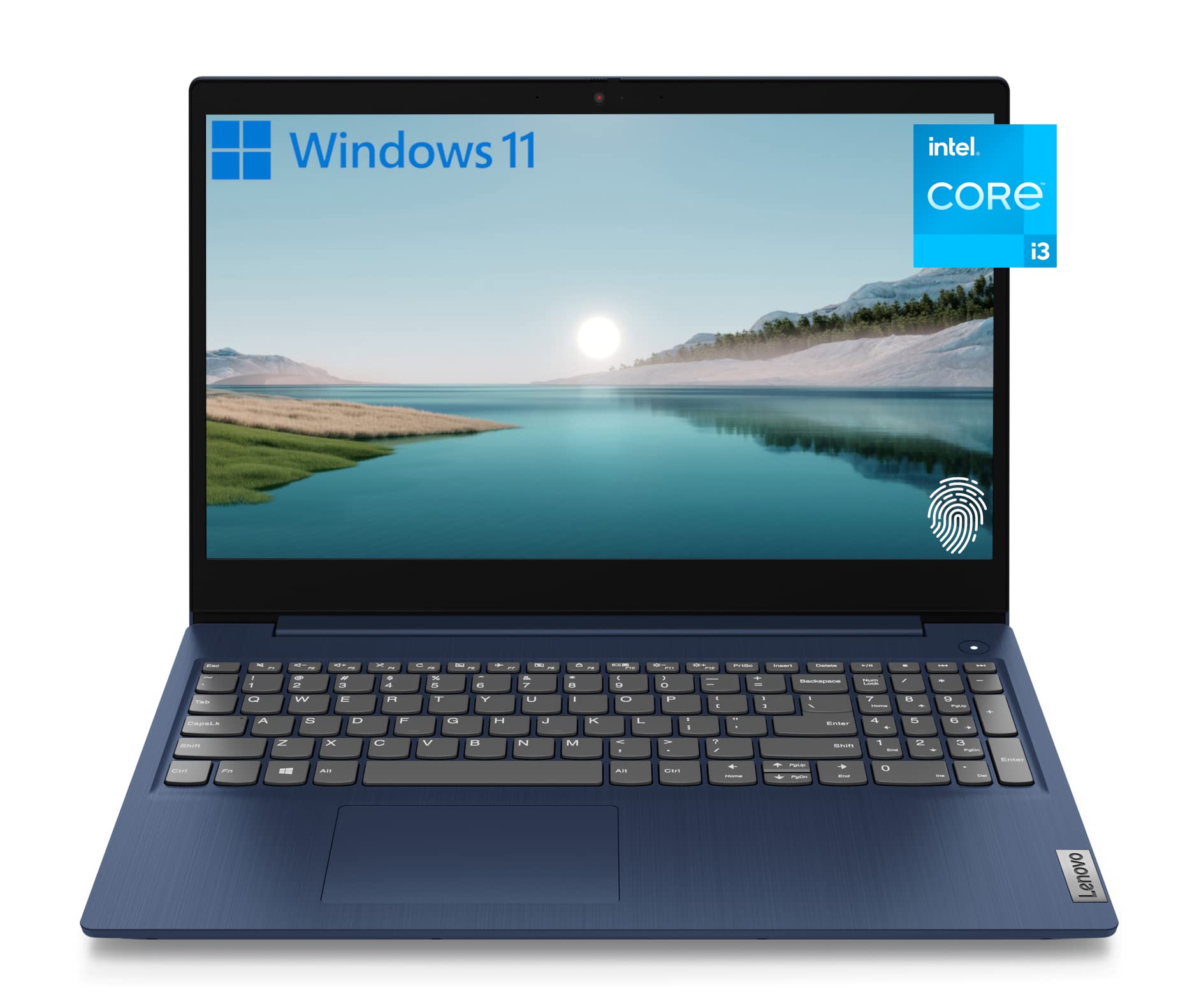 Lenovo Ideapad 3i Laptop, 15.6" FHD Display, 11th Gen Intel Core i3-1115G4, 12GB RAM, 1TB PCIe SSD, Webcam, HDMI, Wi-Fi, Fingerprint Reader, Bluetooth, Windows 11 Home, Abyss Blue