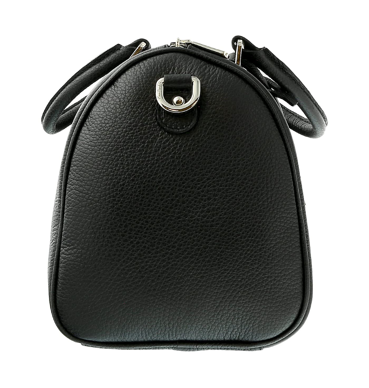 Pierre Cardin Black Leather Star Studded Medium Fashion Satchel Bag for womens
