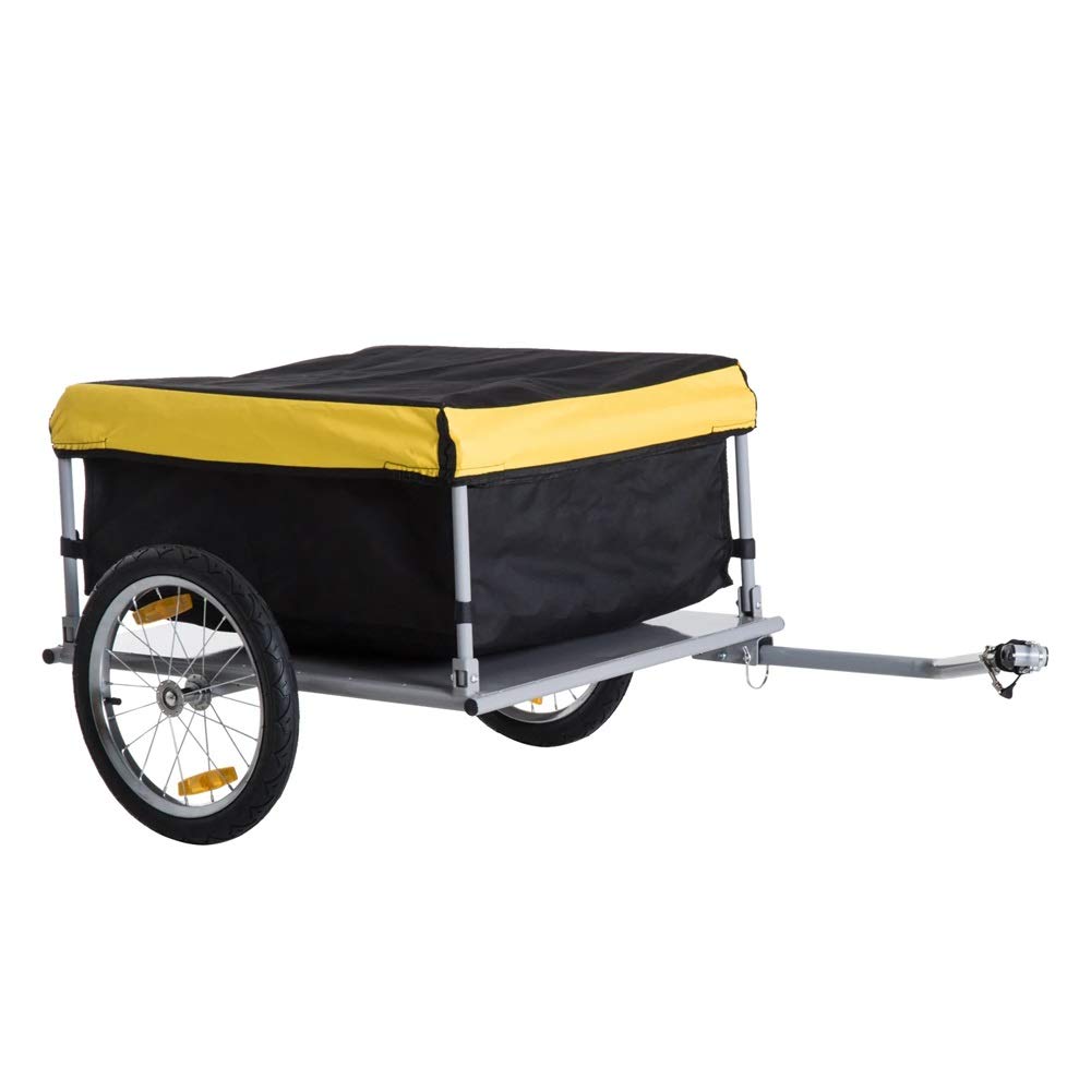 Hype Elite Two-Wheel Bicycle Cargo Trailer- Yellow/Black