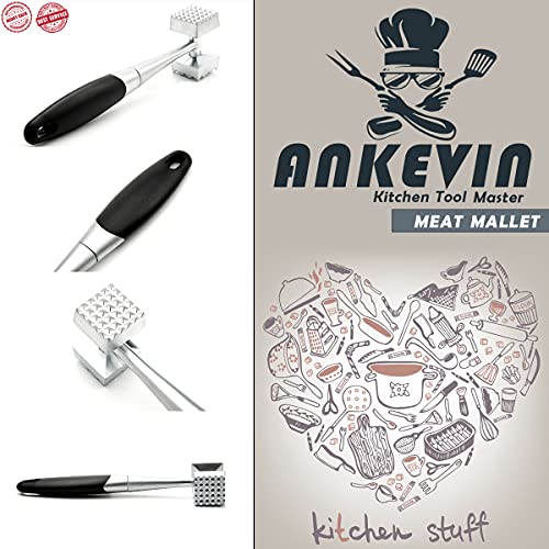 Meat Tenderizer, Dual-Sided Nails Meat Mallet, Meat Hammer Used for Steak, Chicken, Fish,Meat Pounder With Rubber Comfort Grip Handle, 8.8 inches Meat Tenderizer Tool