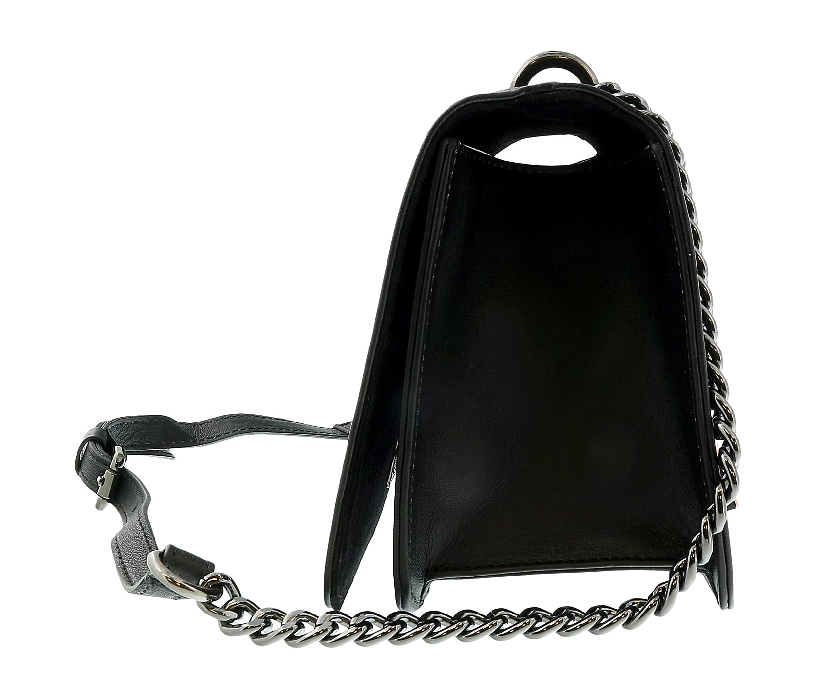 Pierre Cardin Black Leather Small Structured Shoulder Bag for womens