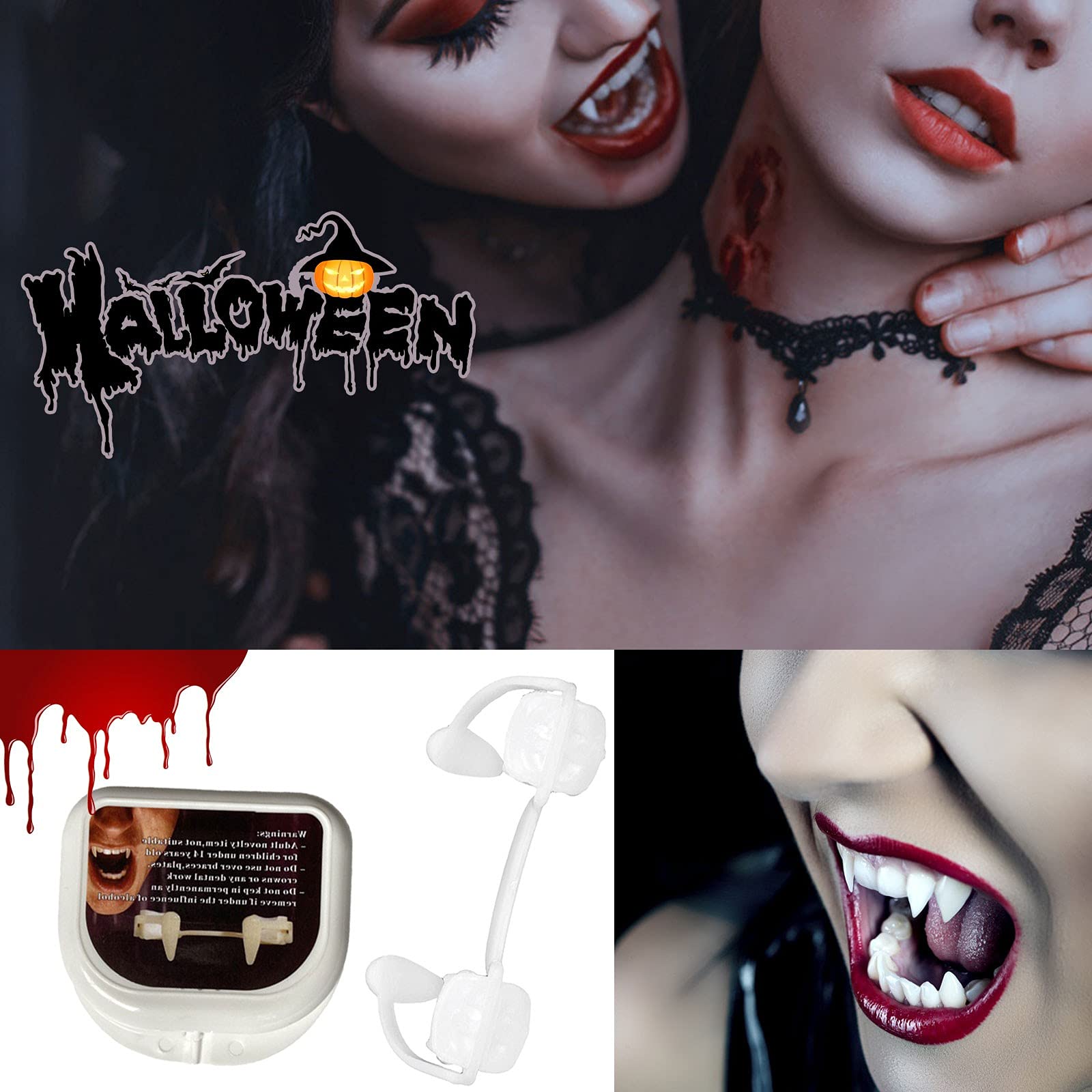 Straight Teeth Aligners Halloween Horrifying Teeth Retractable Beauty Tools Temporary Dentures You Make Yourself