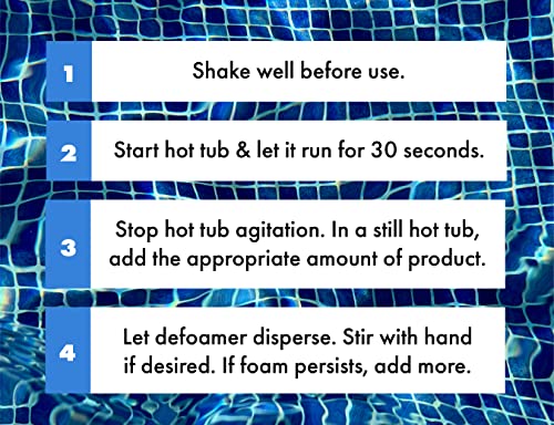 Spa & Hot Tub Defoamer - Quart - Quickly Removes Foam Without The Use of Harsh Chemicals, Eco-Friendly Safe Silicone Emulsion Formula - Concentrate