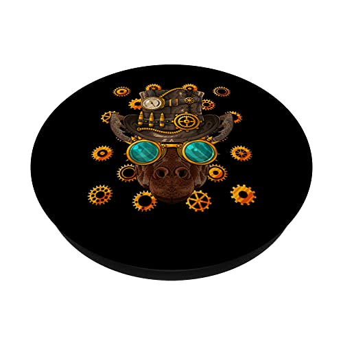 Steampunk Giraffe Medieval Victorian Steam Powered Animal PopSockets Swappable PopGrip