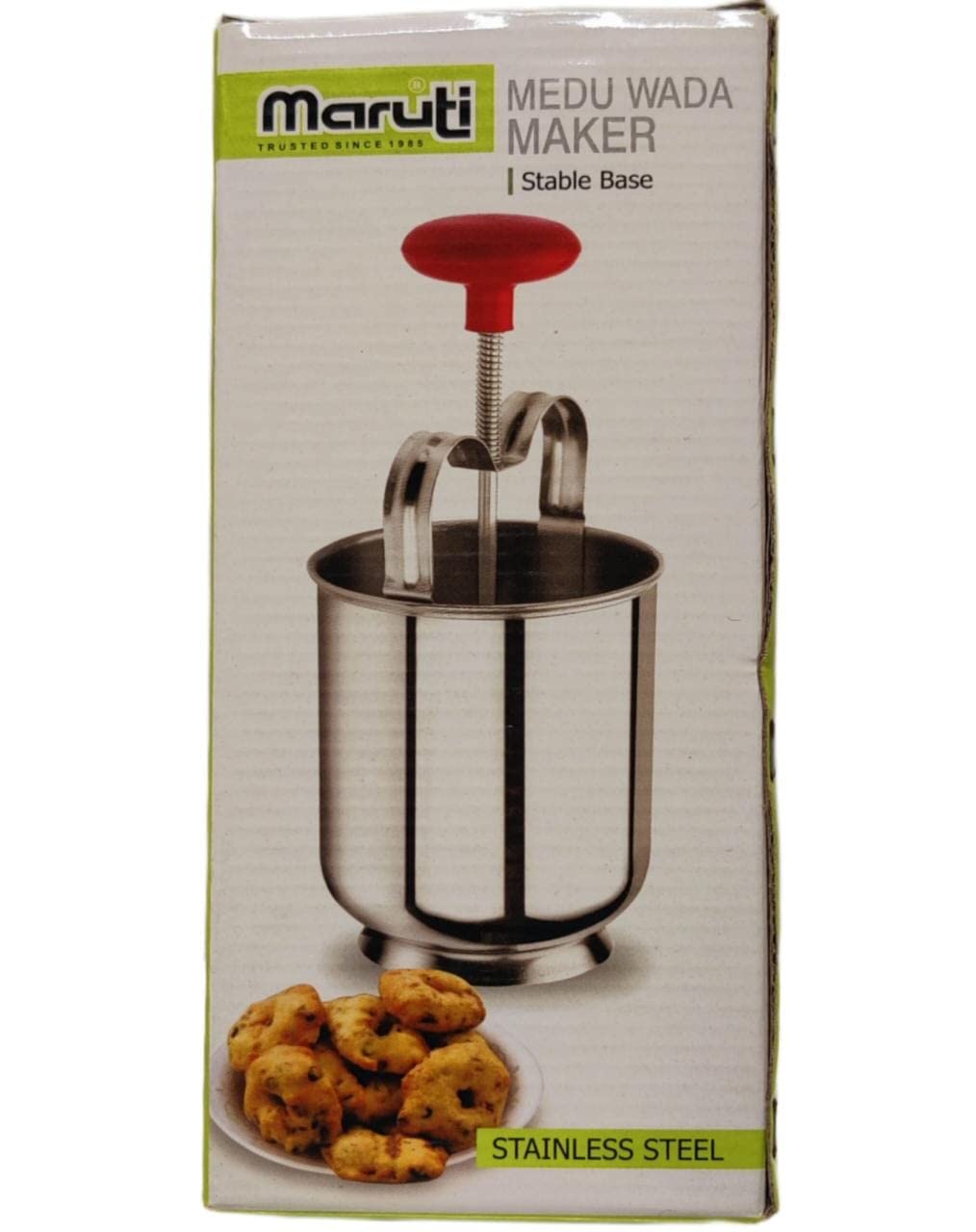 Maruti Enterprises 304 Grade Stainless Steel Medu Vada Maker | Medu Wada Maker | Donut Maker Dispenser | Stainless Steel Tool Kitchen Pastry Making | Bake Ware | South Indian Utensils β Pack of 1
