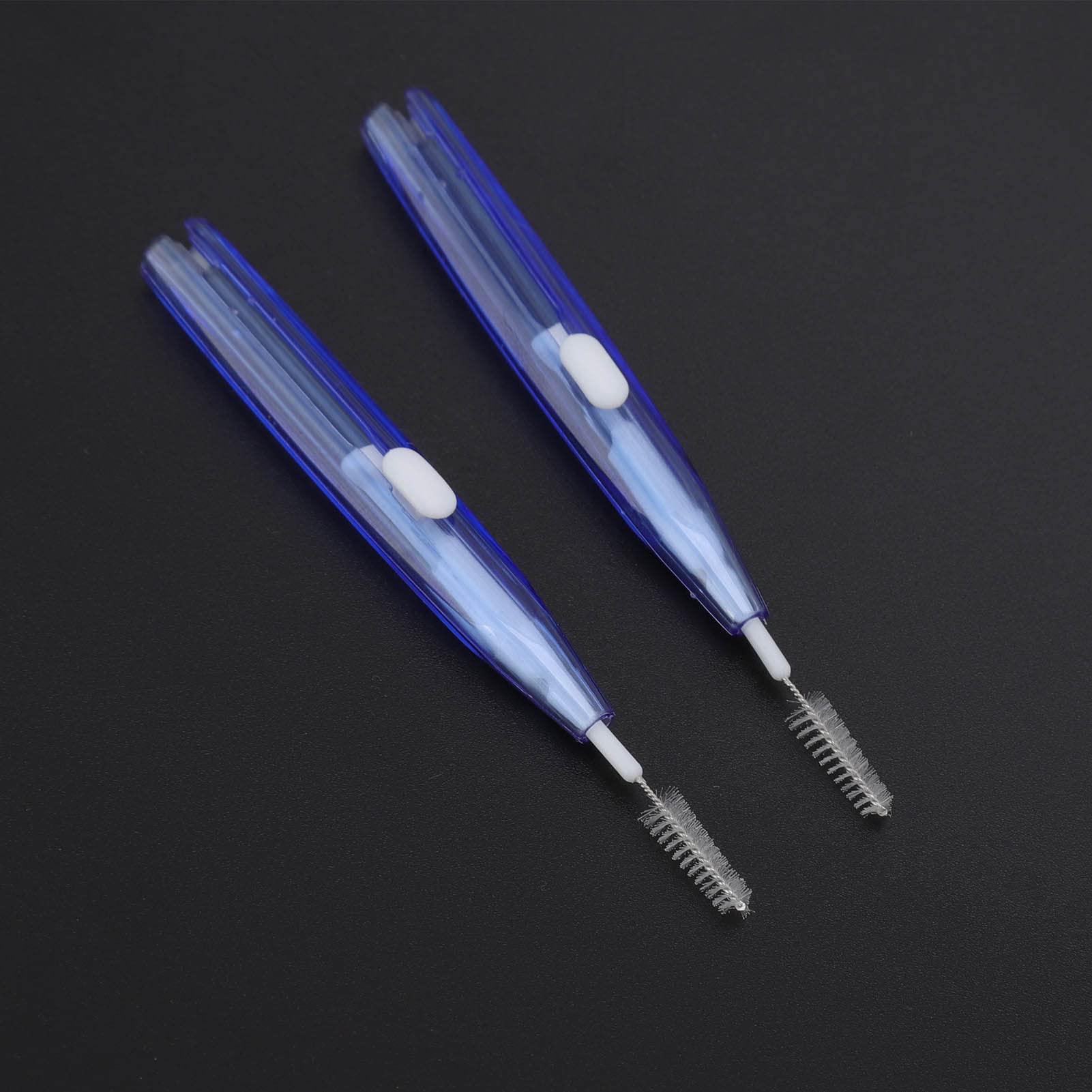 plplaaoo 60Pcs interdental Brushes, Braces Brushes for Cleaning,Practical Slim interdental Brush with Comfortable PP Handle for Adults & Children Orthodontic Care,Tooth Cleaning Tools(Blue), Inter