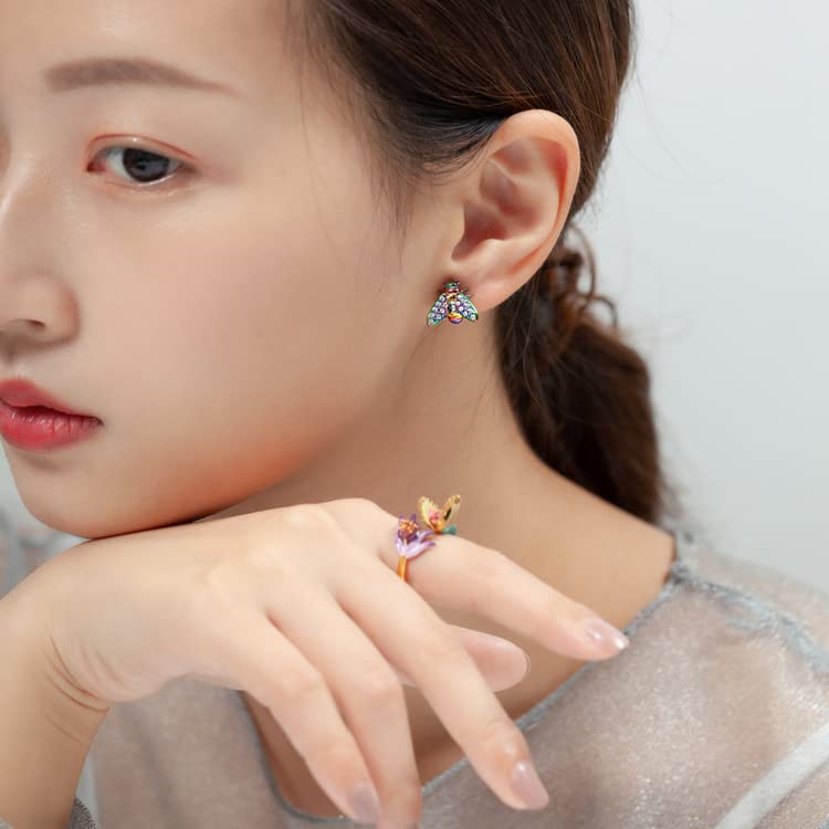 Les Nereides EUGLOSSINE BEE POST EARRINGS AOOC113T/1