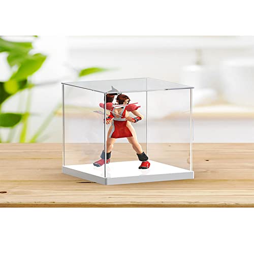 Openable Clear Acrylic Display Case Box ,Versatile Collectibles Display Dustproof Showcase with Thickening Base,for Display Action Figures Home Storage Organizing Toys (6x4x4 inch/15x10x10cm)