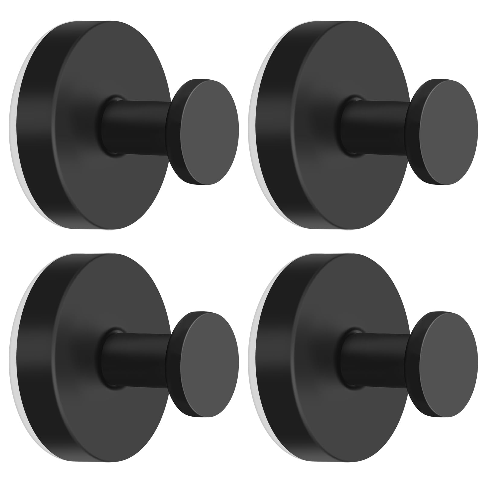 Suction Cup Hooks for Shower Stainless Steel, Towel Hooks for Bathrooms Hangs 11lbs, Shower Hooks for Bathroom, Kitchen, Glass Door, Mirror, Tile, Loofah, Towel, Coat, Bath Robe, Brushed Silver 4 Pack