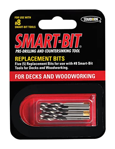 Replacement Bits For No 8 Trim Smart-Bit Pre-Drilling And Countersinking Tool (Item No BDA141)