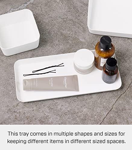YAMAZAKI home Tower Amenity Tray L White, Flat