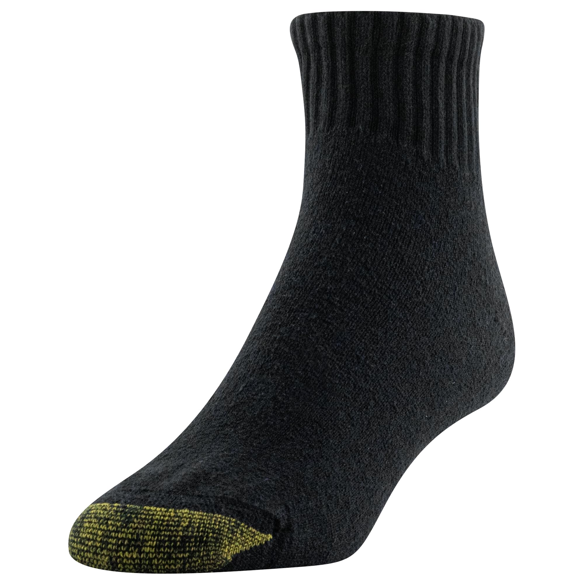 GOLDTOE Men's Ultra Tec Performance Ankle Socks, 3-Pairs, Black, Large