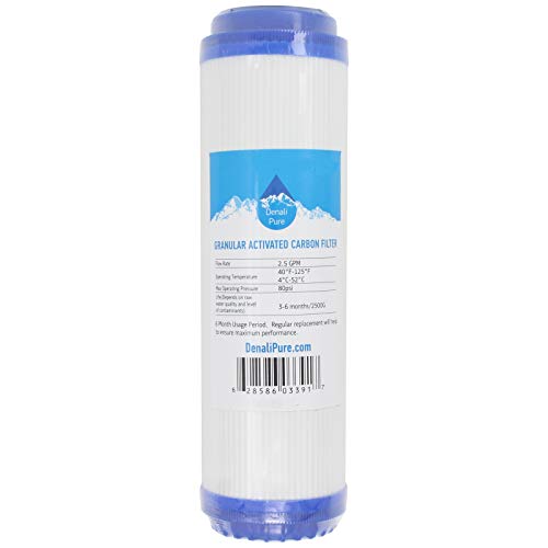 Replacement for Pentek BFS-201 Granular Activated Carbon Filter - Universal 10-inch Cartridge Compatible with Pentek BFS-201 - Denali Pure Brand