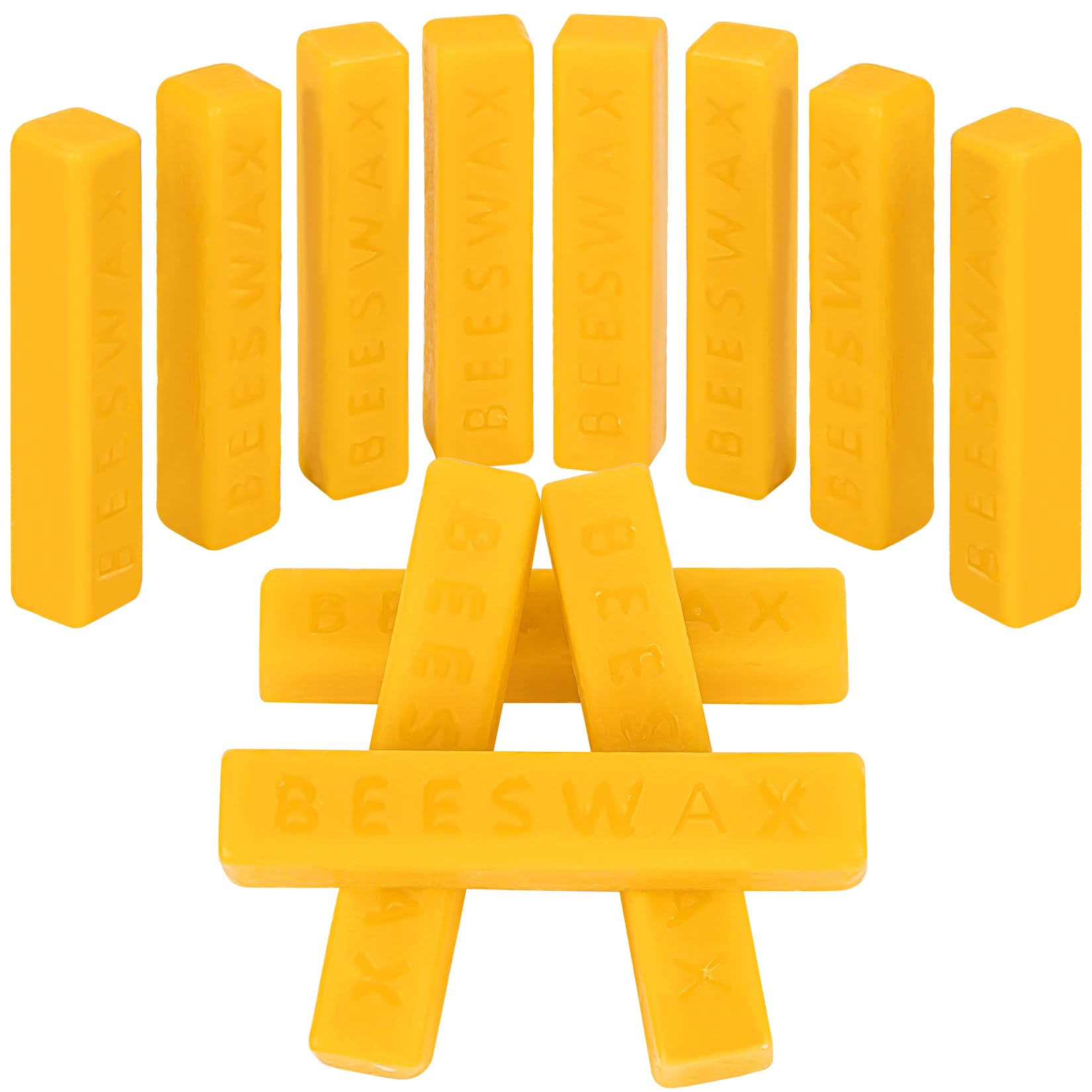 Sukh 12PCS Yellow Beeswax-Bar - 290g Beeswax Block - Wax Bar Wax Block Yellow Beeswax Bulk Bar of Wax Yellow Beeswax for Candles Triple Filtered Skincare,Lip Balms,Lotions,DIY Projects,Soap