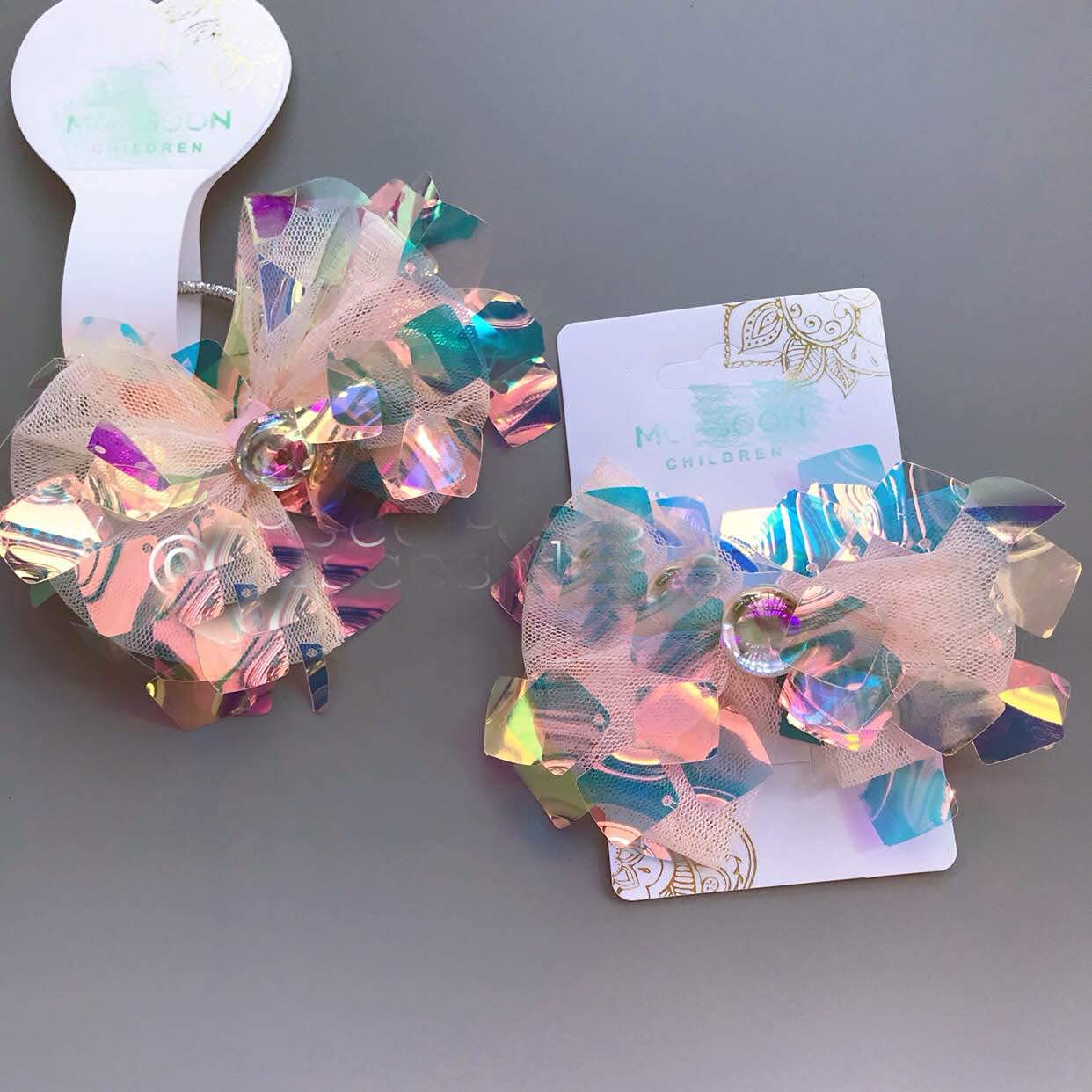 Holographic Clear Fabric Iridescent Transparent Vinyl Mirrored Foil Laser Graphic Fabric for Craft Sewing Patchwork DIY Bow Craft Applique