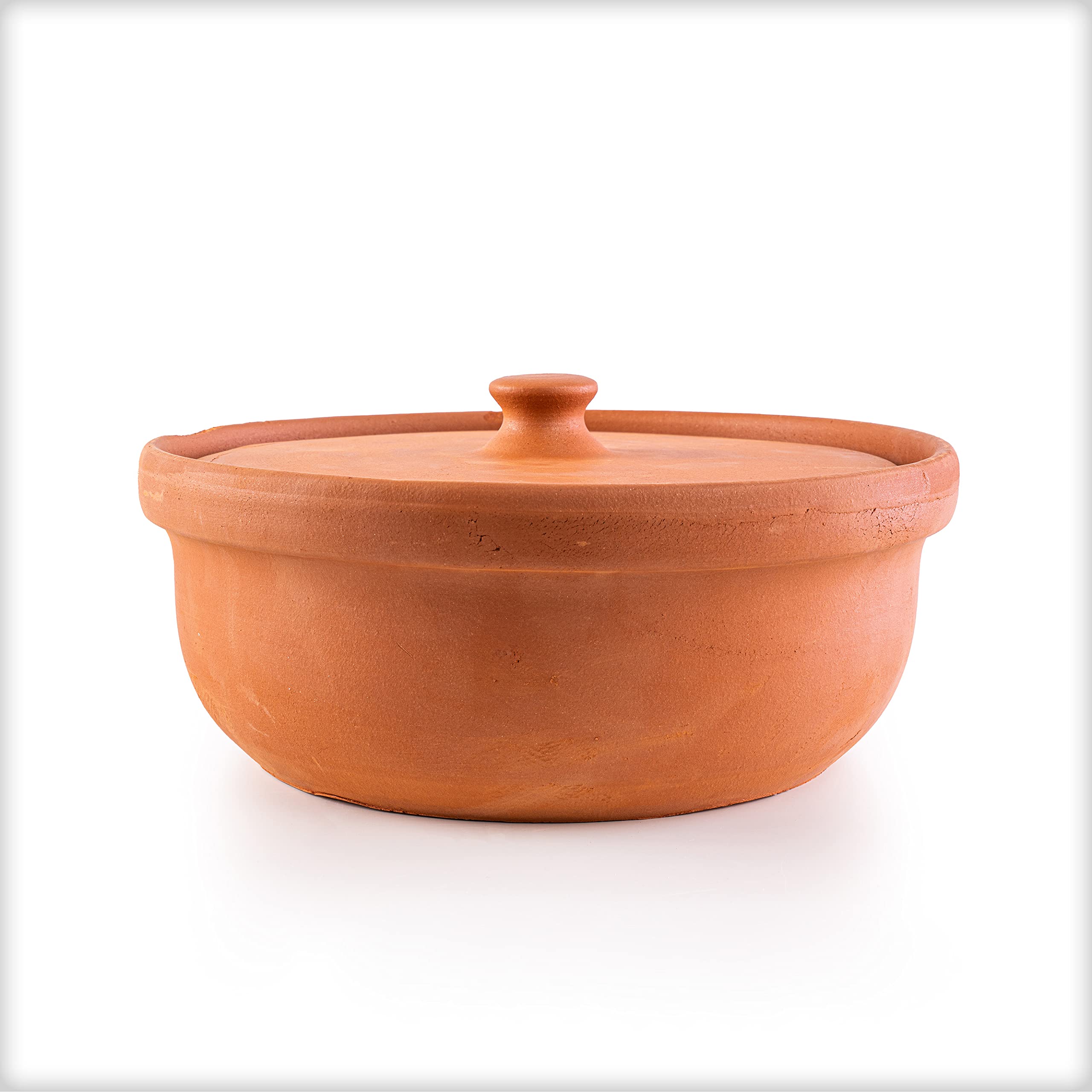 Luksyol Clay Pot For Cooking, Large Pot, Big Pots For Cooking, Handmade Cookware, Cooking Pot, Terracotta Pot, Terracotta Casserole, Unglazed Clay Pots For Cooking, Dutch Oven Pot With Lid 11.8 Inches