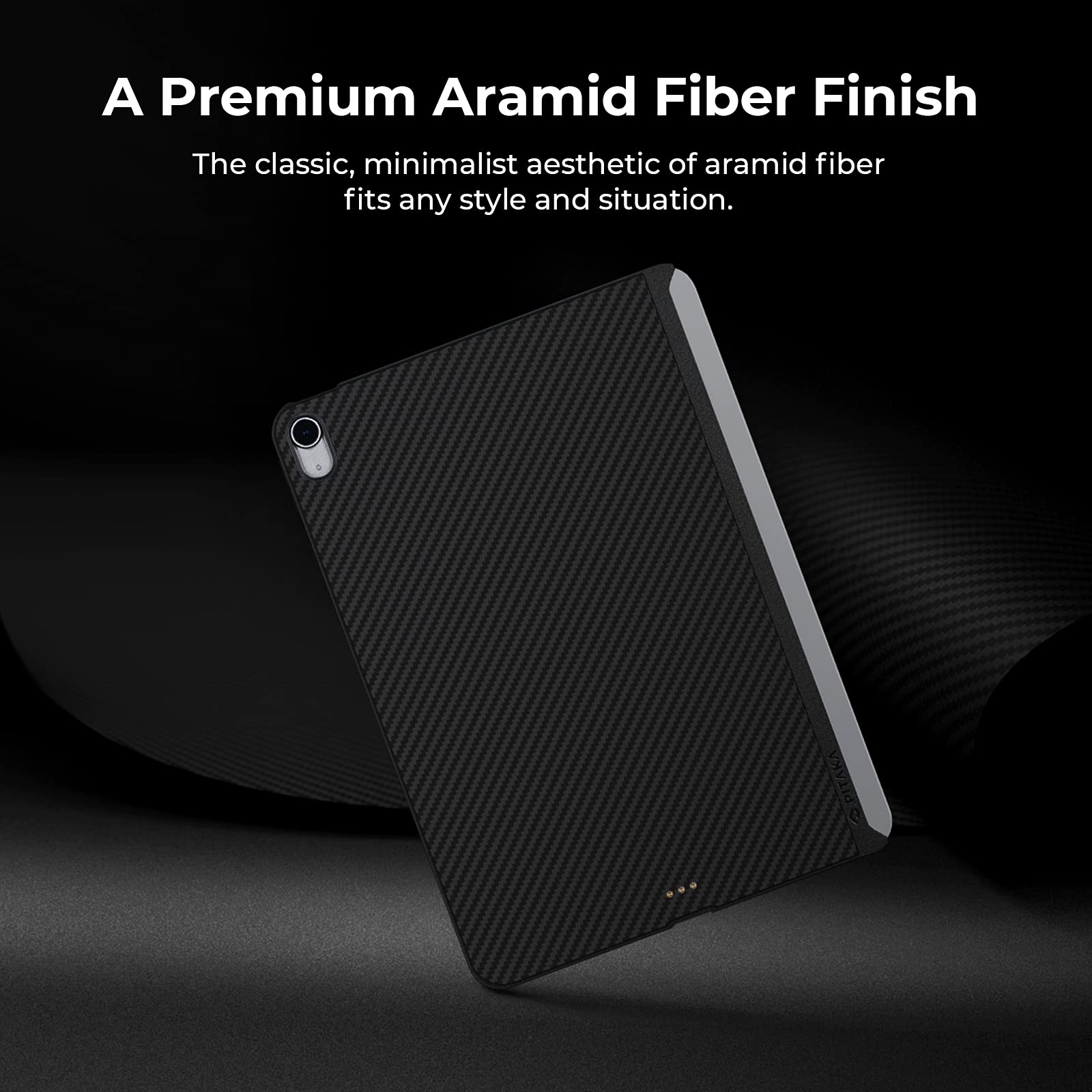 PITAKA iPad Air 5th Case 2022/iPad Air 4th Case 2020 10.9 Inch [MagEZ Case 2] Ultra Thin Aramid Fiber Magic Keyboard Compatible Case, Magnetic Case Works with MagEZ Stand & MagEZ Folio