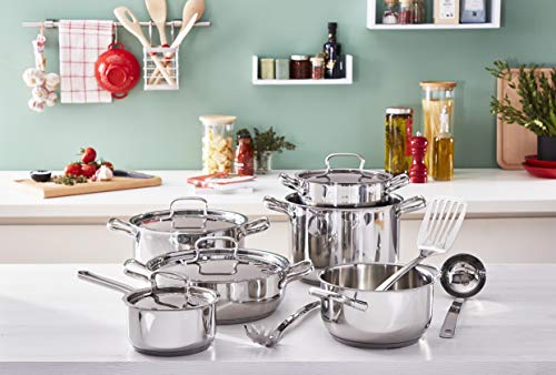 Lagostina Sfiziosa Saucepan Set, Stainless Steel, 13-Piece