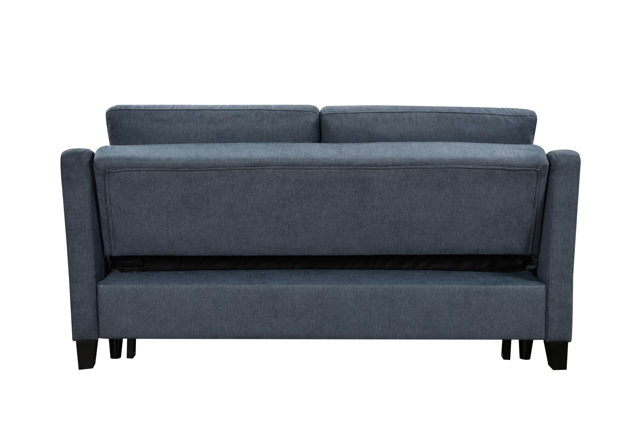 ZIGHTH 69'' Convertible Queen Size Sleeper Sofa Bed, Modern Linen Loveseat Sofa Couch with Pull Out Bed and Adjustable Backrest for Living Room. Blue