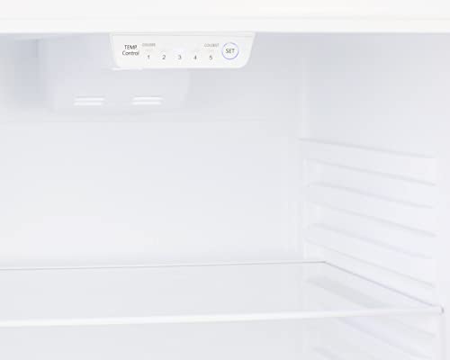 Summit Appliance FF1091WIM 24" Wide Top Mount Frost-Free Refrigerator-Freezer with Icemaker in White Finish, Adjustable Glass Shelves, Adjustable Freezer Thermostat, Interior LED Lighting