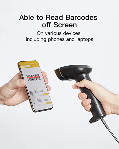 Officelab Barcode Scanner, 1D USB Handheld Barcode Reader, Screen Scanning, BS02004