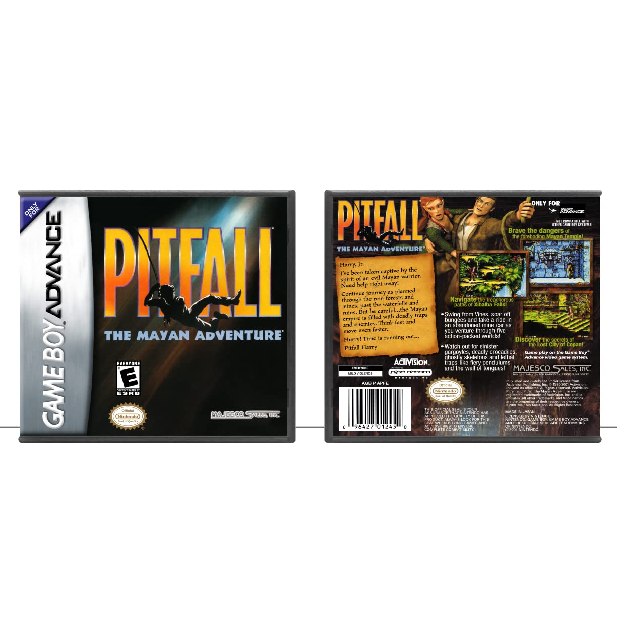 Pitfall: The Mayan Adventure | (GBA) Game Boy Advance - Game Case Only - No Game