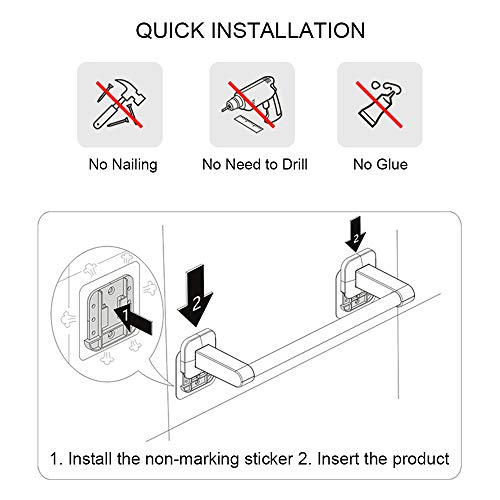 Laigoo Kitchen Paper Towel Holder Adhesive, Under Cabinet Paper Towel Holder Kitchen Tissue Holder Sticky Kitchen Towel Holder (Stainless Steel, White)
