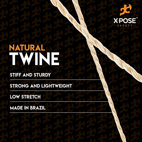 Sisal Twine - 2 Ply 150 Ft Thin Natural Fiber Rope on Spool - Rope Cat Scratching Post, Rope for Cat Scratcher, Cat Tree Replacement Parts, Pet Toy - Decorative Cordage for Crafts, Pole Wrap