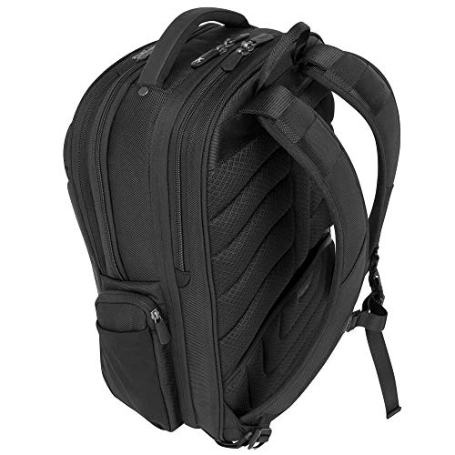 Targus Corporate Traveler Checkpoint-Friendly Professional Business Laptop Backpack with Protective Sleeve for 15.6-Inch Laptop, Black (CUCT02B)
