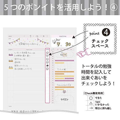 Kokuyo Campus Study Planner Notebook, Daily Ruled, A5, Mint Green, for 63 Days, Japan Import (NO-Y82MD-G)