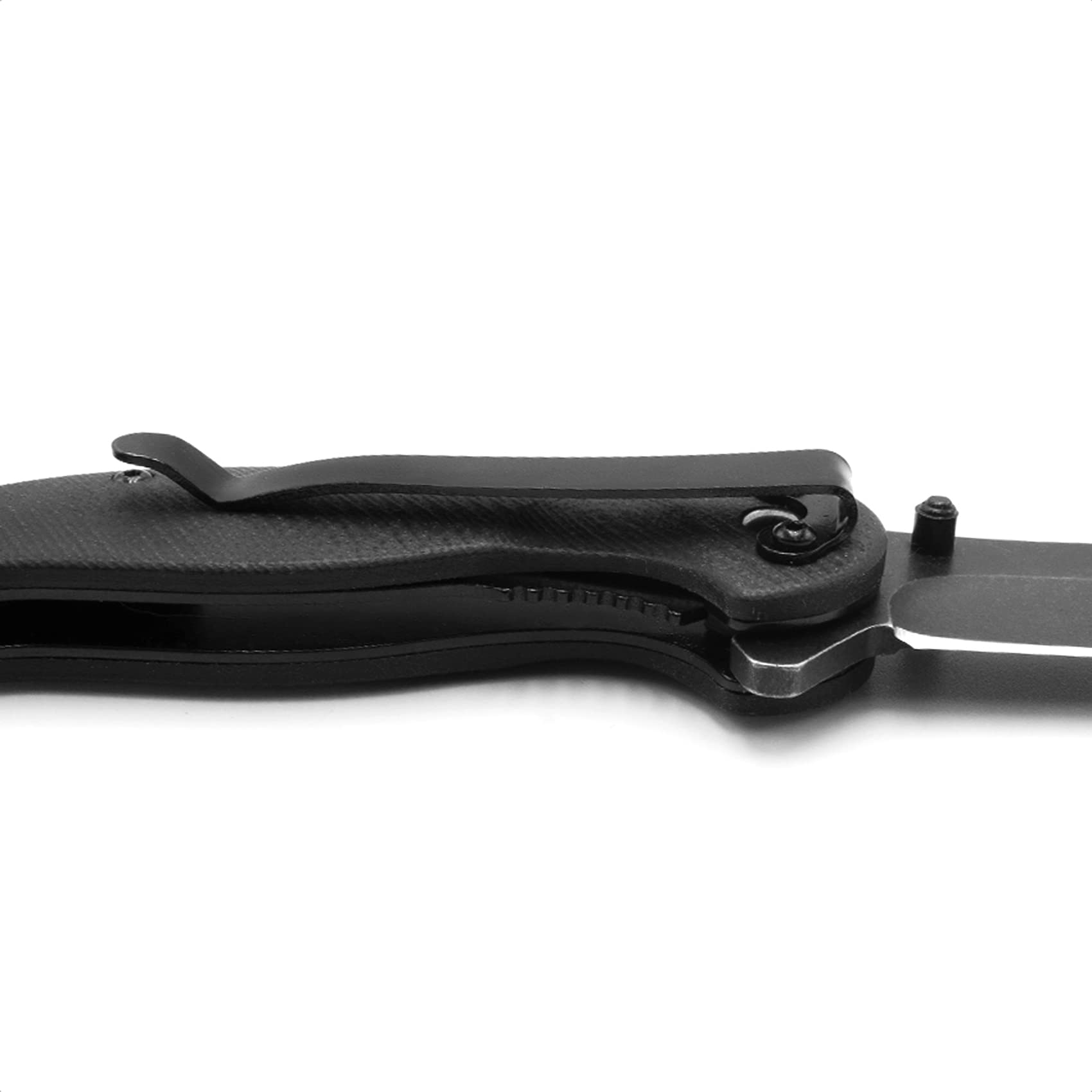 GRITR Quest EDC Rescue Folding Pocket Knife - Camping Survival Multi-Tool Knife with Stainless Steel Drop-Point Blade, Liner Lock, Glass Breaker, Seat Belt Cutter