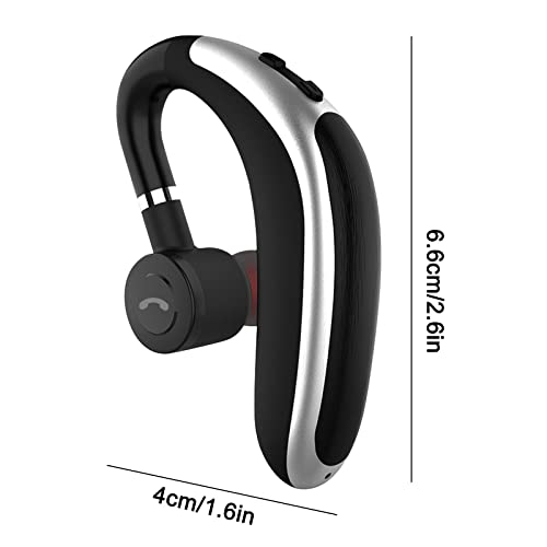 Wireless Bluetooth Headset 5.0 in Ear Wireless Car Driving Headset Single Handfree with Microphone - Ergonomic Design - Lightweight - Connect to Mobile (Black)
