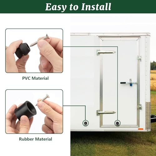 Osdhezcn Trailer Door Holder Kit Low Profile Rubber Door Holder Bumper Fits RVs Trailer Door Catch Holder Block Set Trailer Door Holder Kit