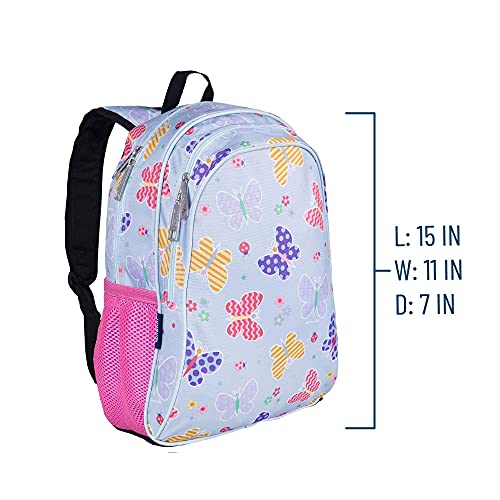 Wildkin 15 Inch Kids Backpack Bundle with Lunch Bag (Butterfly Garden)