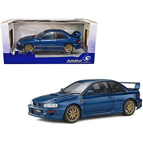 Solido S1807401 1:18 1998 Subaru Impreza 22b-Sonic Blue BMW Collectible Miniature car
