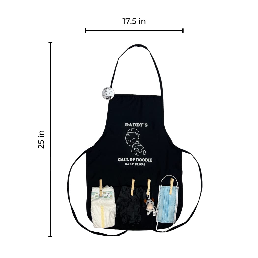 MUNIFICENCE FUNNY GAG GIFT FOR FUTURE DADS, APRON DADDY TO BE GAG GIFT, PERFECT BABY SHOWER GAMES, FUNNY ACTIVITY, GENDER REVEAL.
