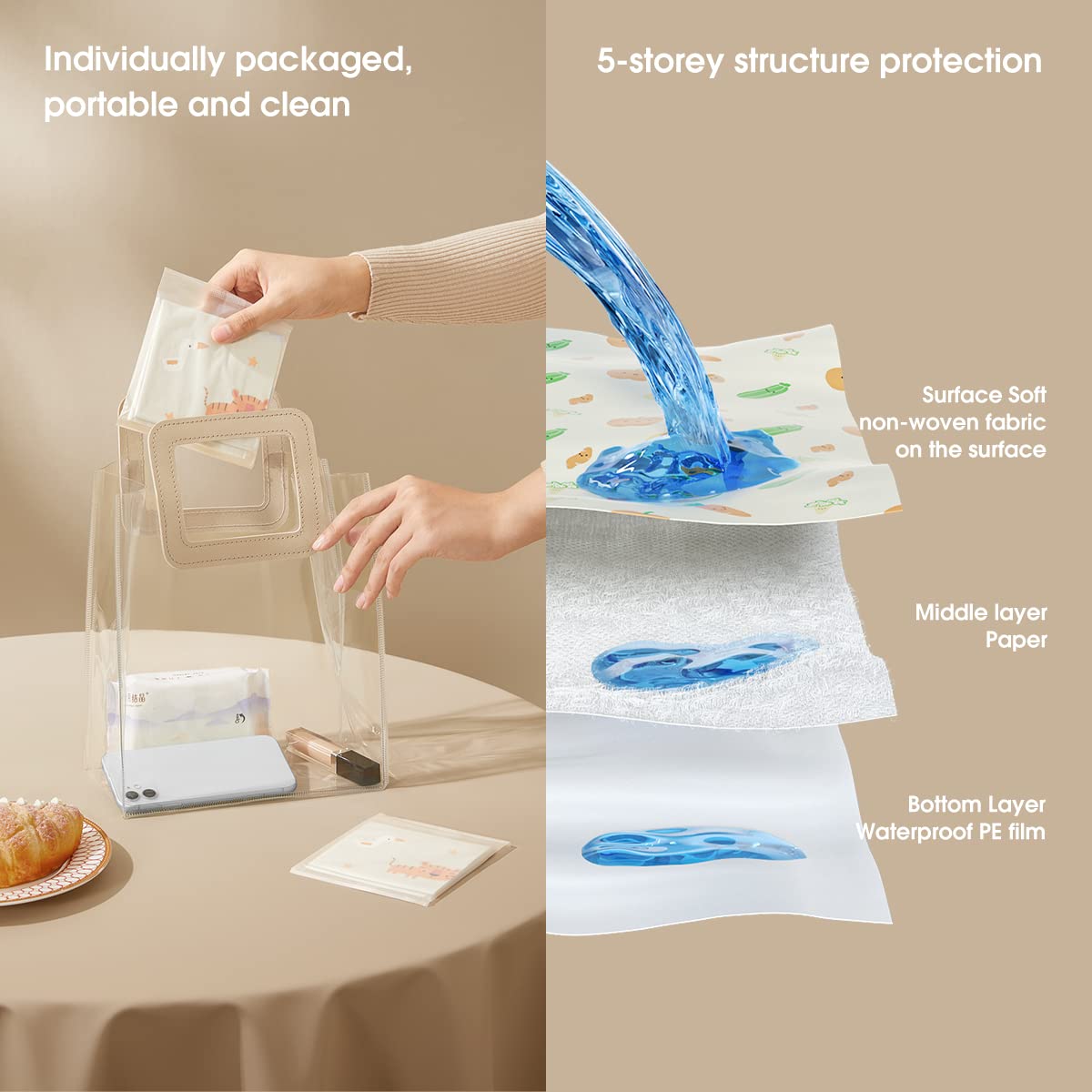 SEEDNUR Baby Disposable Placemat Stick-on Placemats 20 Pack for Baby & Kids, Restaurant Table Mats 12" x 16" Sticky Place Mats (Fruit)