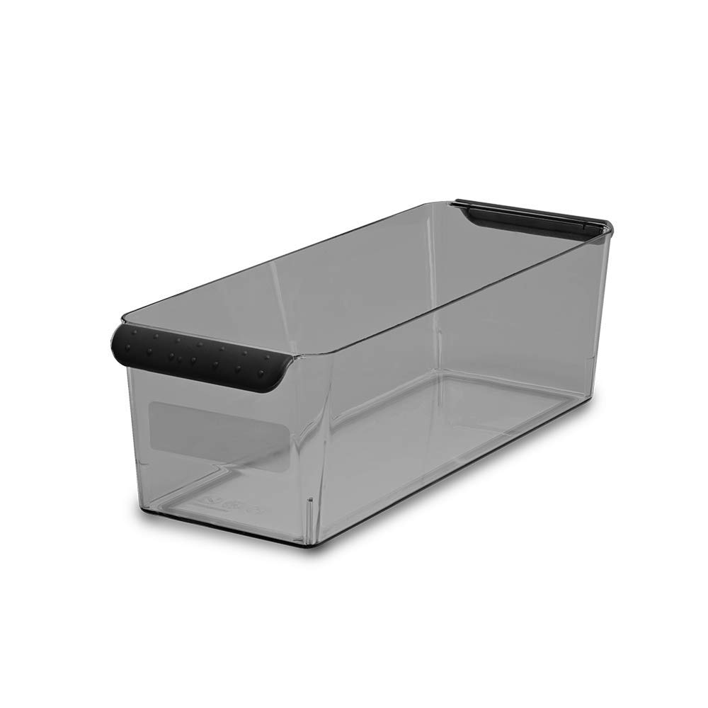 madesmart Fridge/Pantry 4in Wide Deep Bin, Carbon