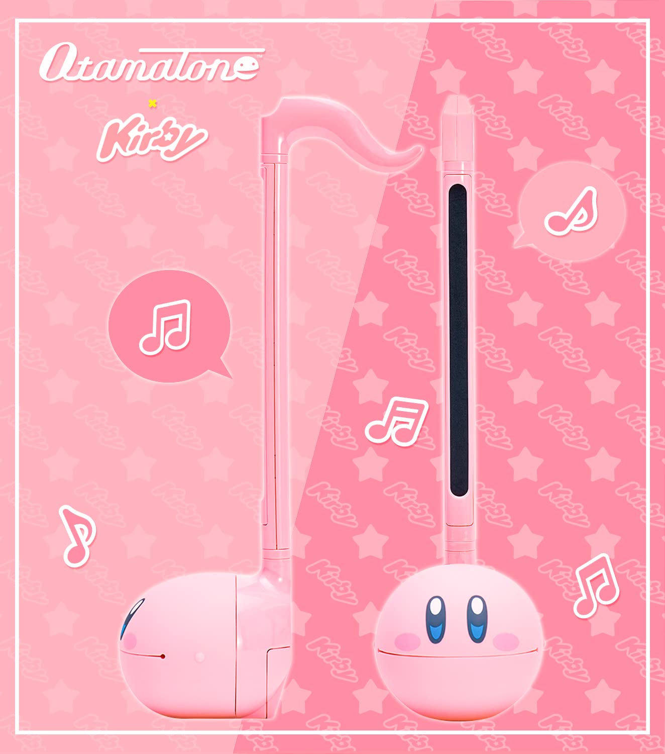 Otamatone Electronic Musical Instrument Portable Synthesizer Kirby Regular + Melody 2 Piece Bundle