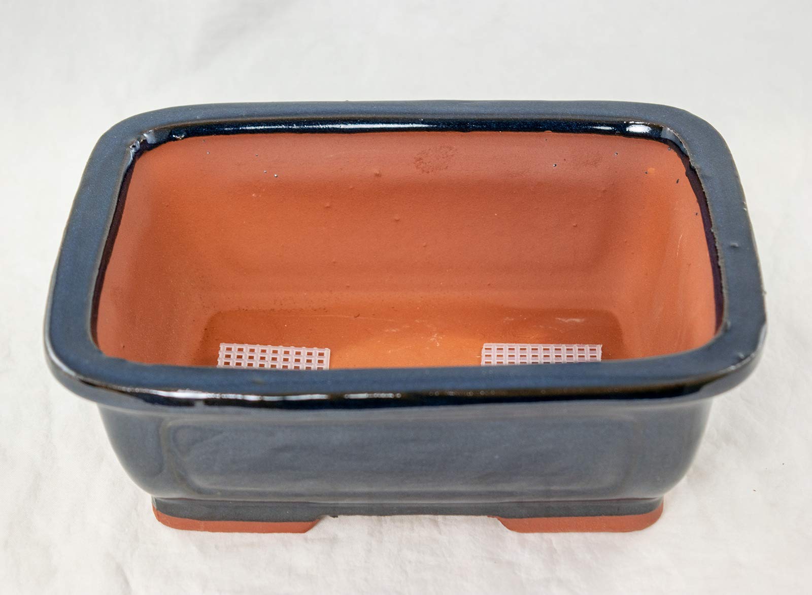 Rectangular Shohin Bonsai/Cactus & Succulent Pot 8"x 6"x 3" - Navy Blue Glazed