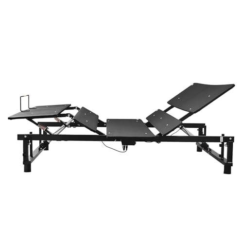 HAUSHECK Queen Size Adjustable Bed Base with Zero Gravity, Head and Foot Incline, Wireless Remote, Quiet Motors, 750lbs Weight Capacity, Ergonomic Bed Frame for Anti-Snore, Stress Management