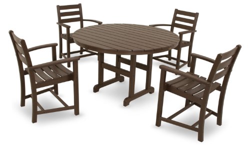 Trex Outdoor Furniture TXRT248VL Monterey Bay Round Dining Table, 48-Inch, Vintage Lantern