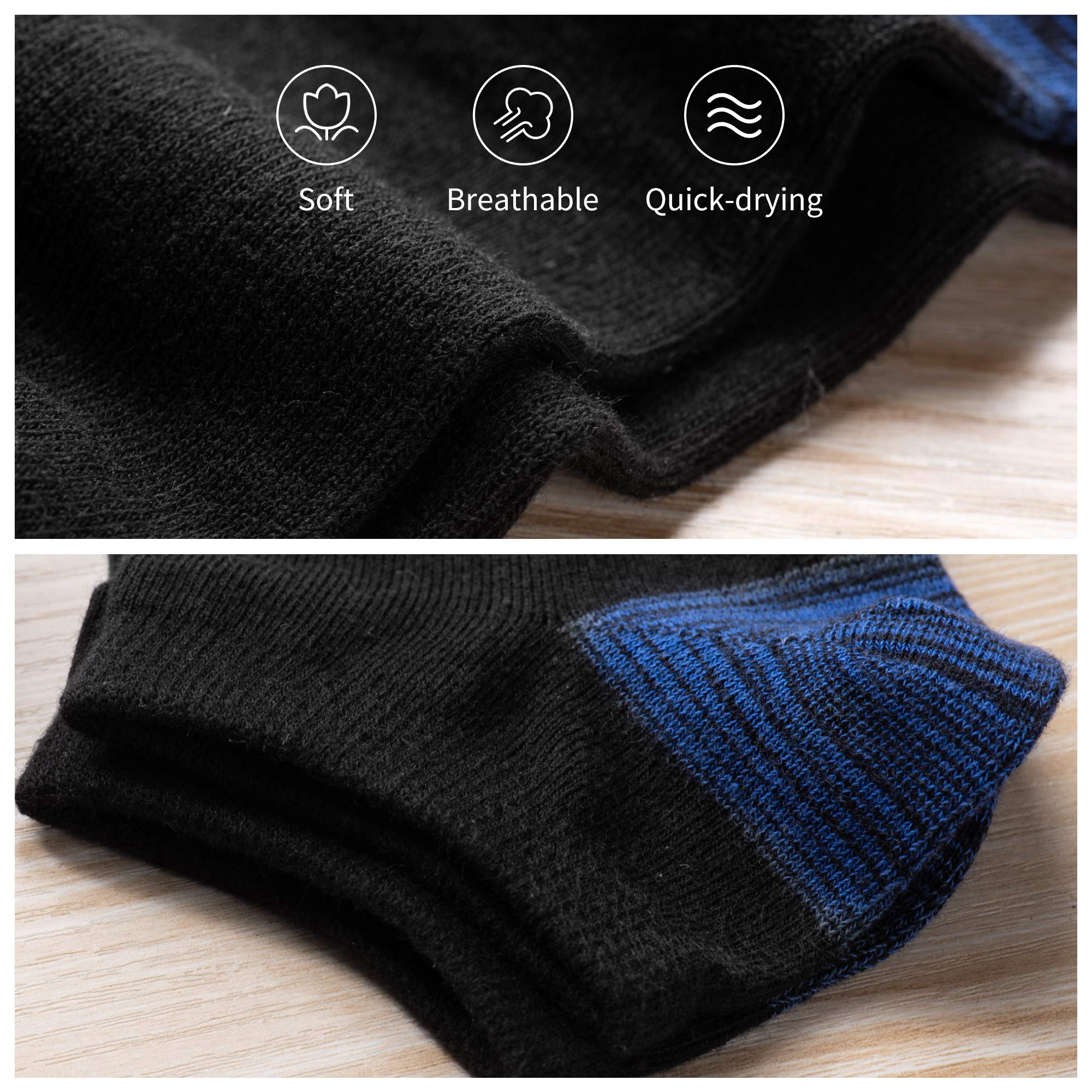 IEOVIEE Women Ankle Athletic Socks Casual Running Low Cut Socks Soft Cotton No Show Sock for US Size 7-12(6 Pairs)