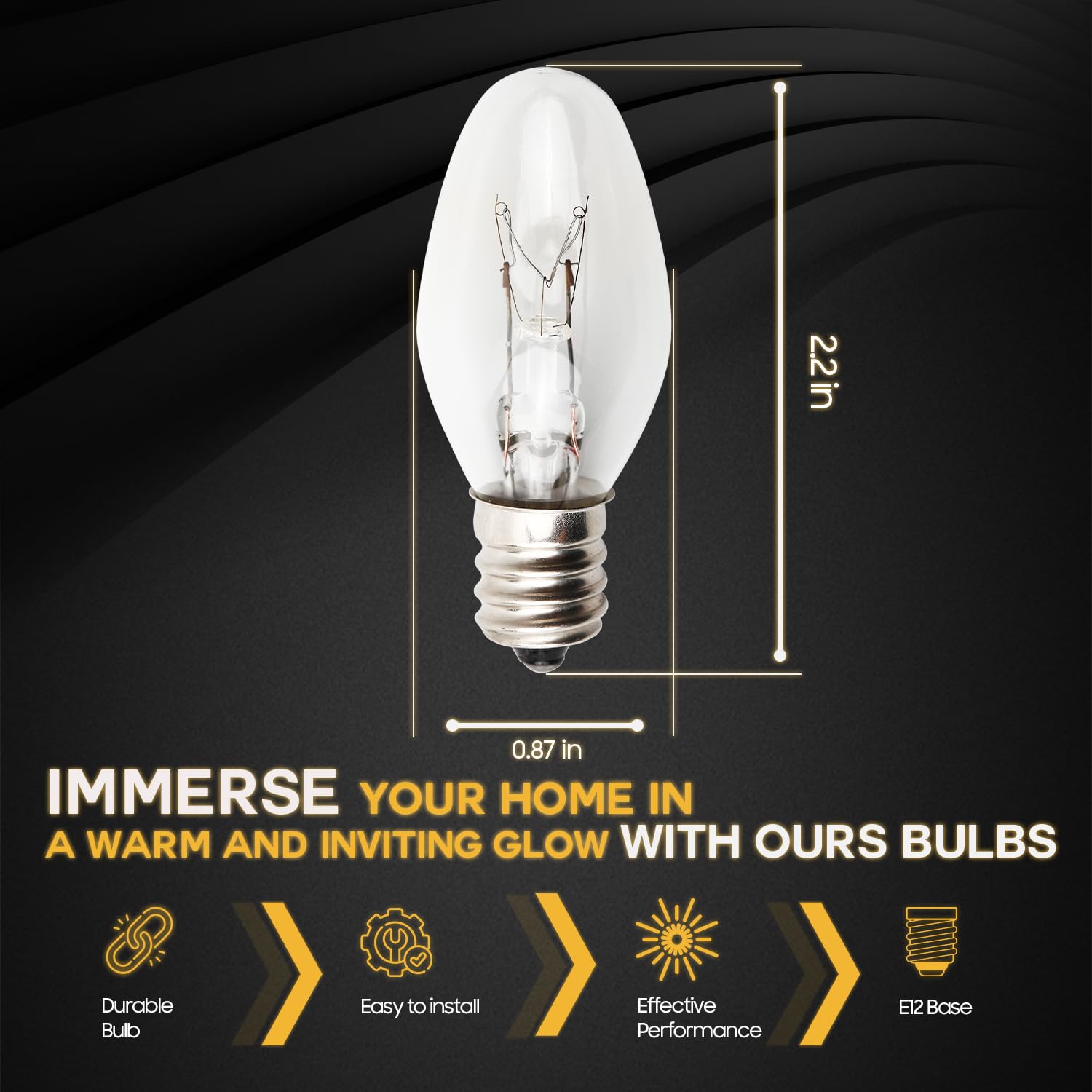 Seentech Ultra Durable 22002263 10W 120V Light Bulb - Perfect Replacement for Whirlpool, Kenmore, KitchenAid β Compatible with WP22002263, 3406124, 4344740, PS11739347, AP6006279 β Pack of 2